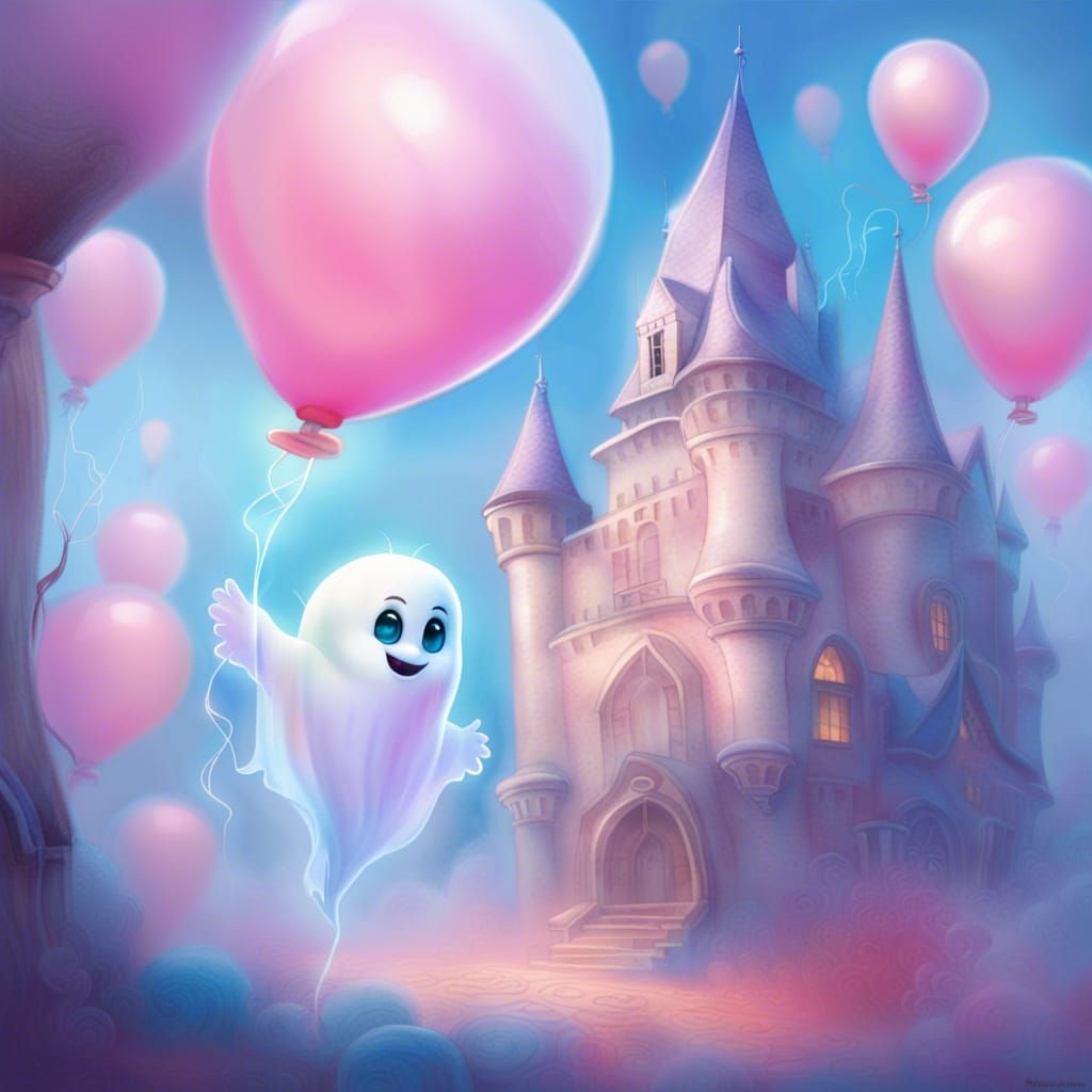 Balloon Ghost - AI Generated Artwork - NightCafe Creator