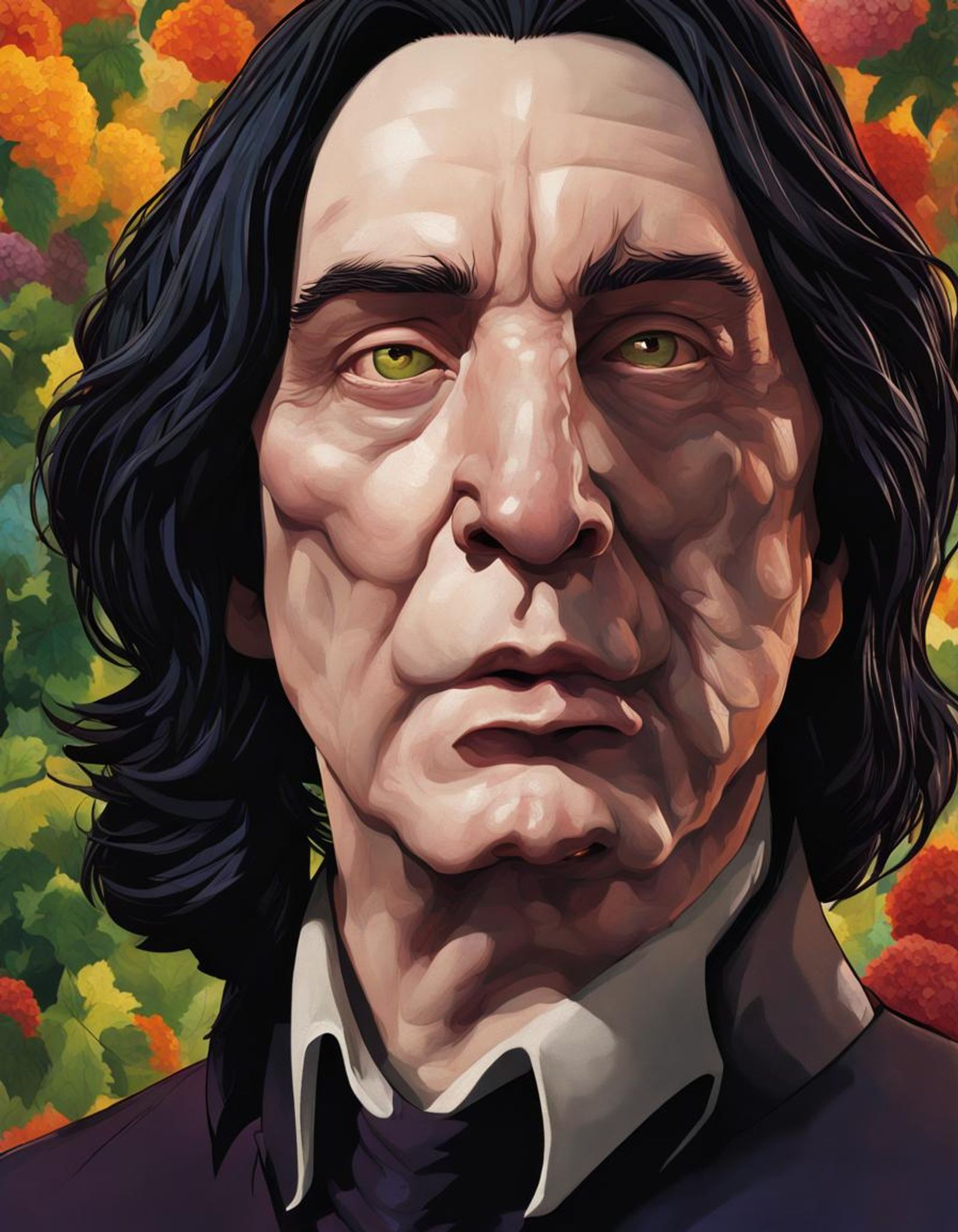 Alan Rickman as Severus Snape - AI Generated Artwork - NightCafe Creator