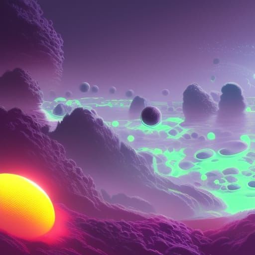 Alien Planet (challenge) - AI Generated Artwork - NightCafe Creator