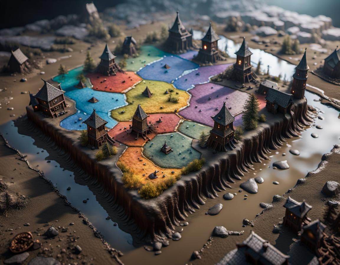 Top down view of a DnD MUD map #2 - AI Generated Artwork - NightCafe ...