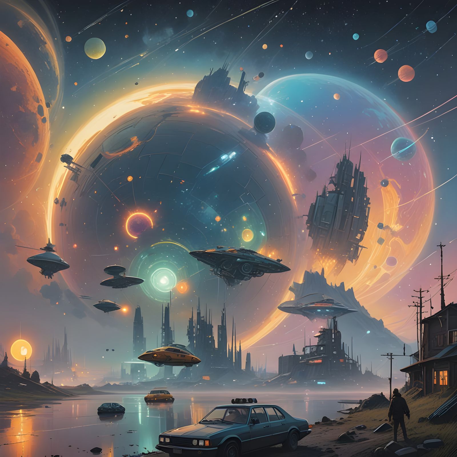 celestial showcase - Vibrant Plasma Supernovas Dance in Cosm...