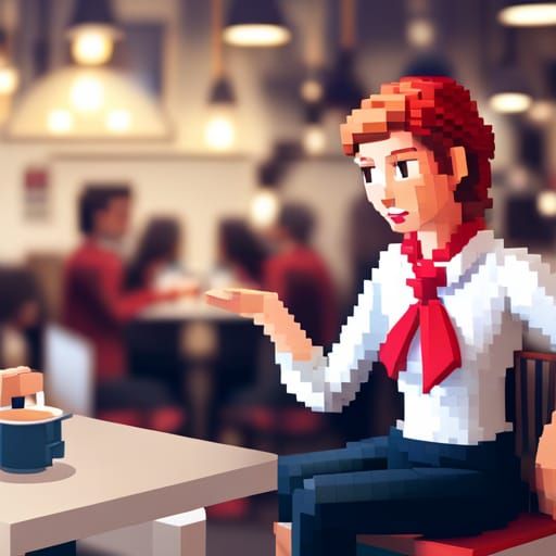 Pixelated coffee - AI Generated Artwork - NightCafe Creator