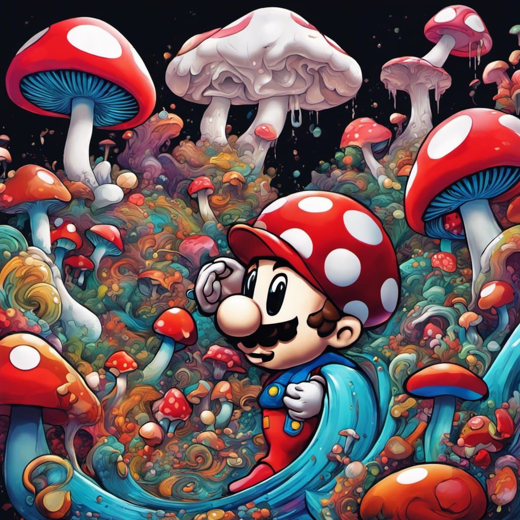 Supermario tripping - AI Generated Artwork - NightCafe Creator