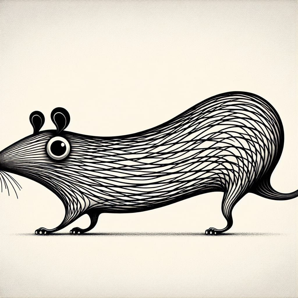 Colorful Guinea pig Creepy colorful characters with dark, elongated ...