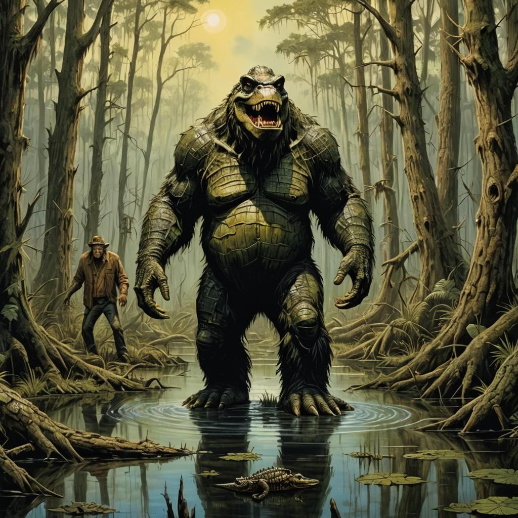 Half alligator half Bigfoot an Erie encounter in the swamp Gerard Brom ...