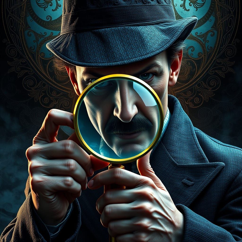sherlock holmes with magnifying glass