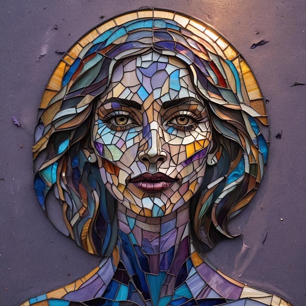 Stained Glass Beauty - AI Generated Artwork - NightCafe Creator