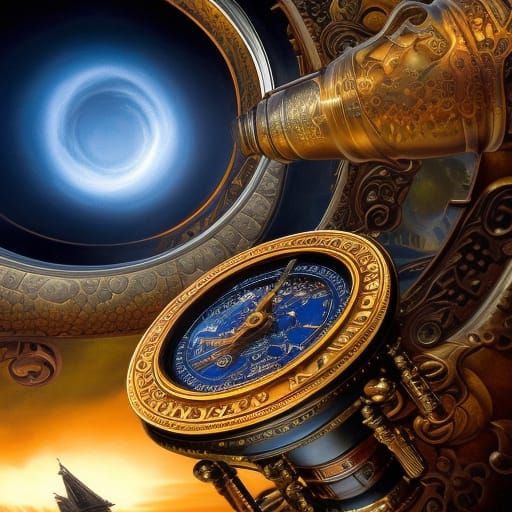 Oculus and telescope - AI Generated Artwork - NightCafe Creator