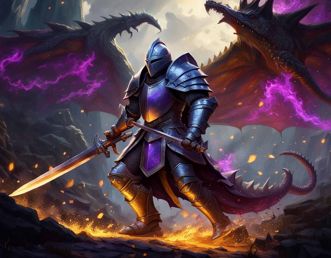 A dragon knight apparently? - AI Generated Artwork - NightCafe Creator