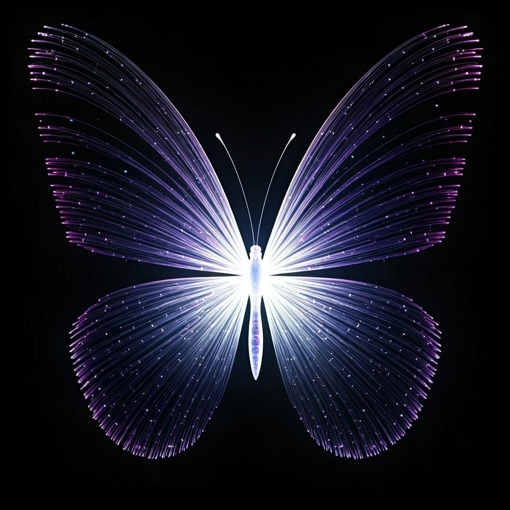 A glowing butterfly - Glowing Butterfly in Cosmic Light