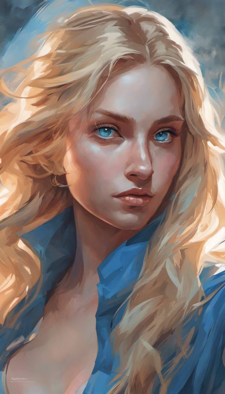Blonde Girl - AI Generated Artwork - NightCafe Creator