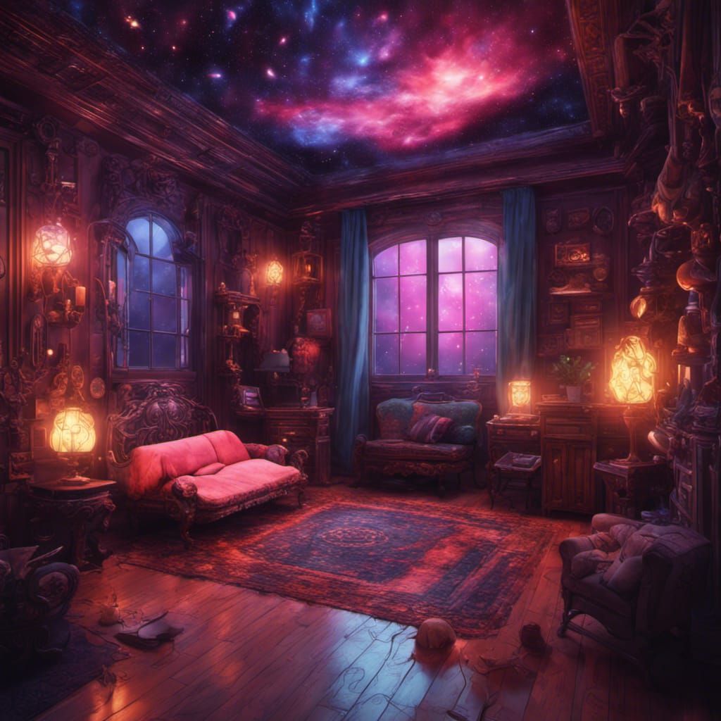 cute room with detailed fantasy furniture - AI Generated Artwork ...