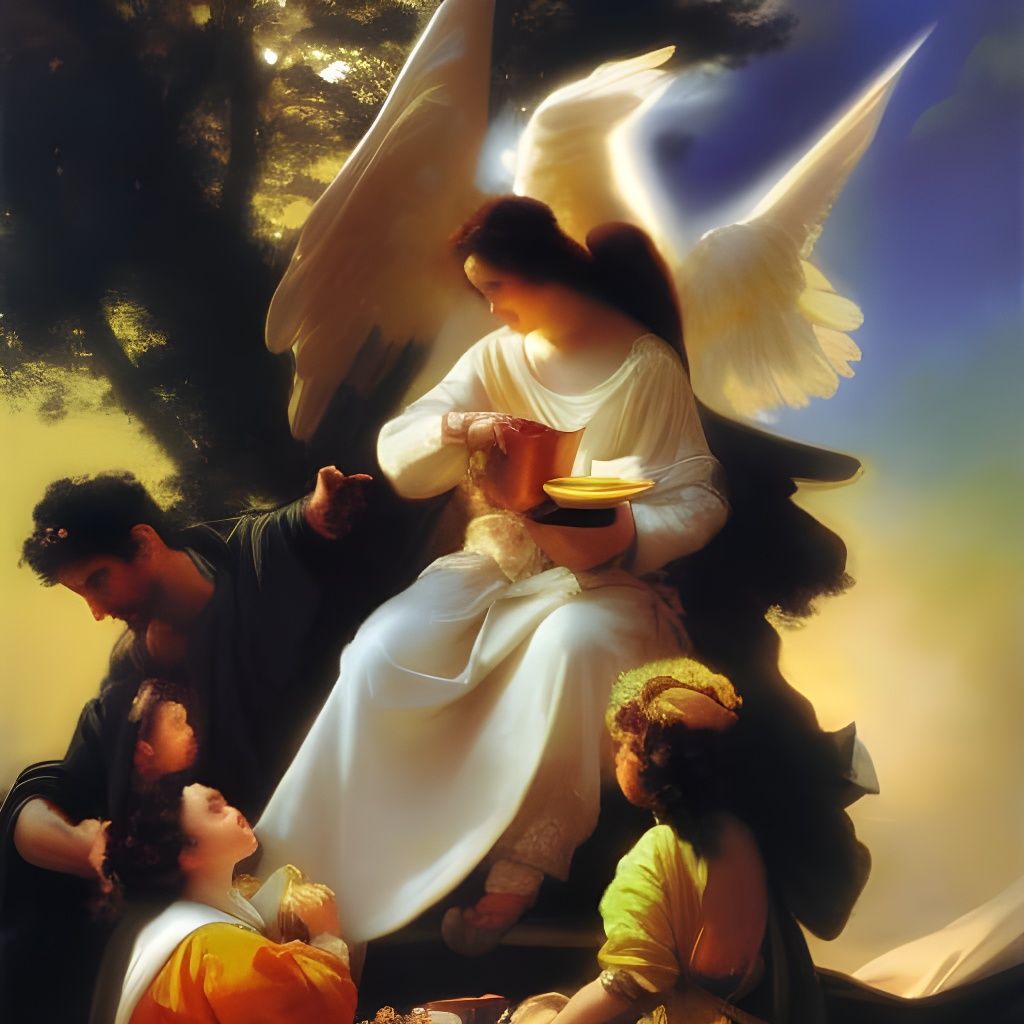 The Angel of Morning Coffee - AI Generated Artwork - NightCafe Creator