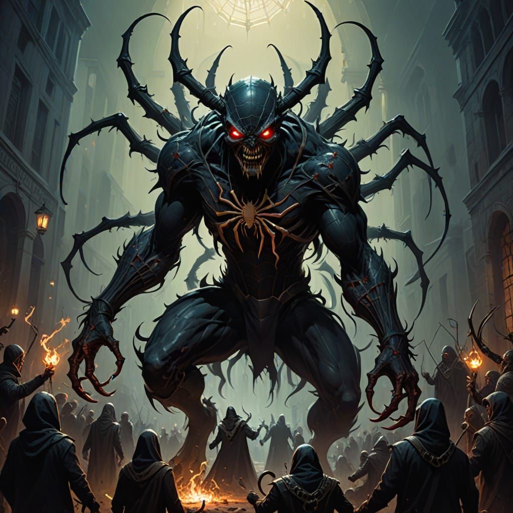 Worshippers Summon a spider demon - Dark Rituals Summon a S...