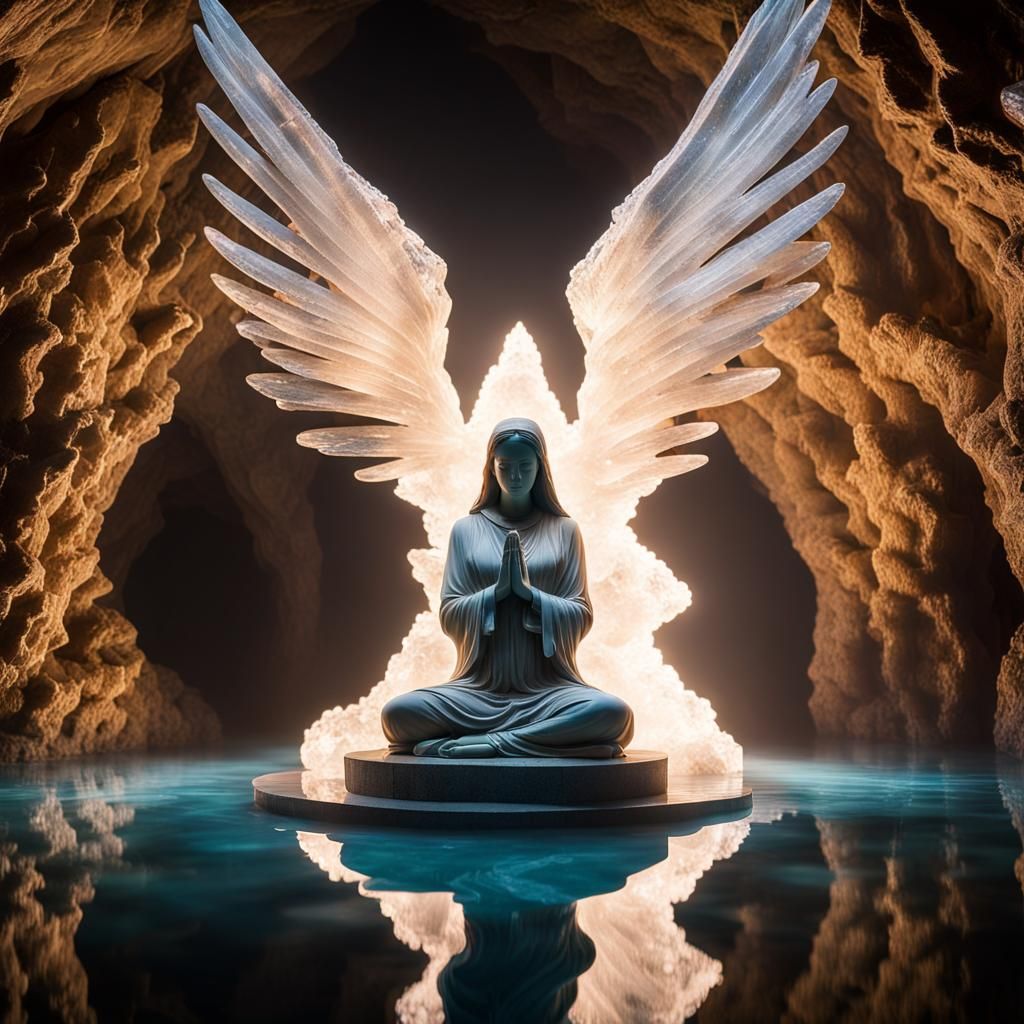 Crystal Angels in Prayer - AI Generated Artwork - NightCafe Creator