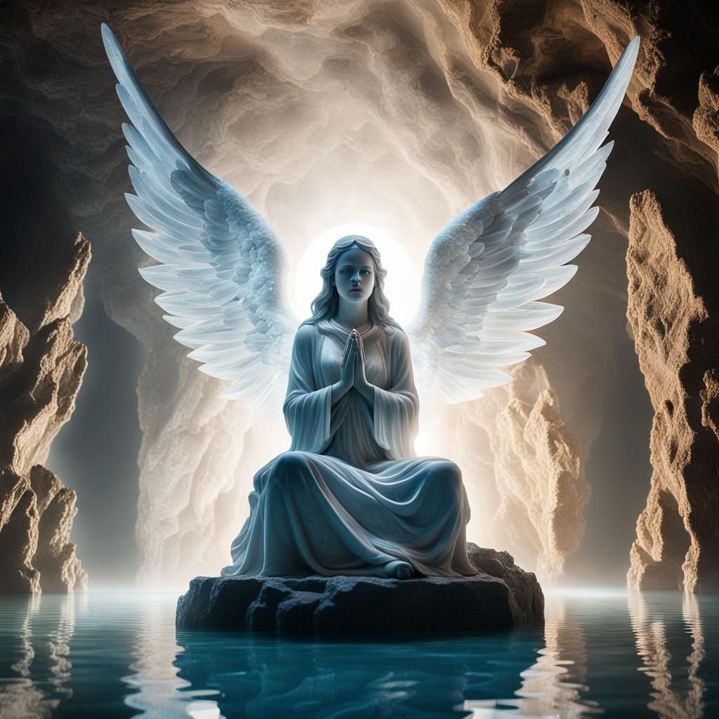 Crystal Angels in Prayer - AI Generated Artwork - NightCafe Creator