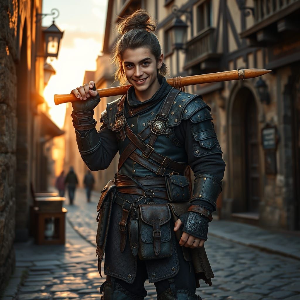 Male Kender Fighter (Dragonlance) - Medieval Adventurer in Q...