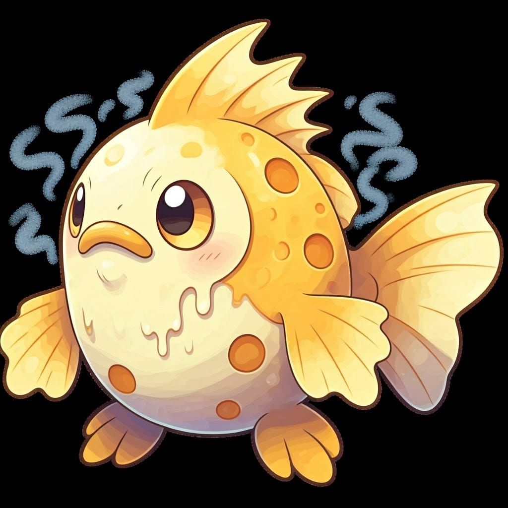 Fakemon: Stinkoon - Cheesy Water-Poison Fakemon in Anime Sty...