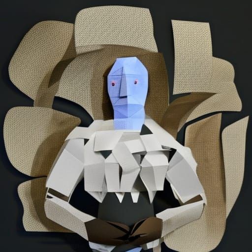 Priest paper sculpture - AI Generated Artwork - NightCafe Creator
