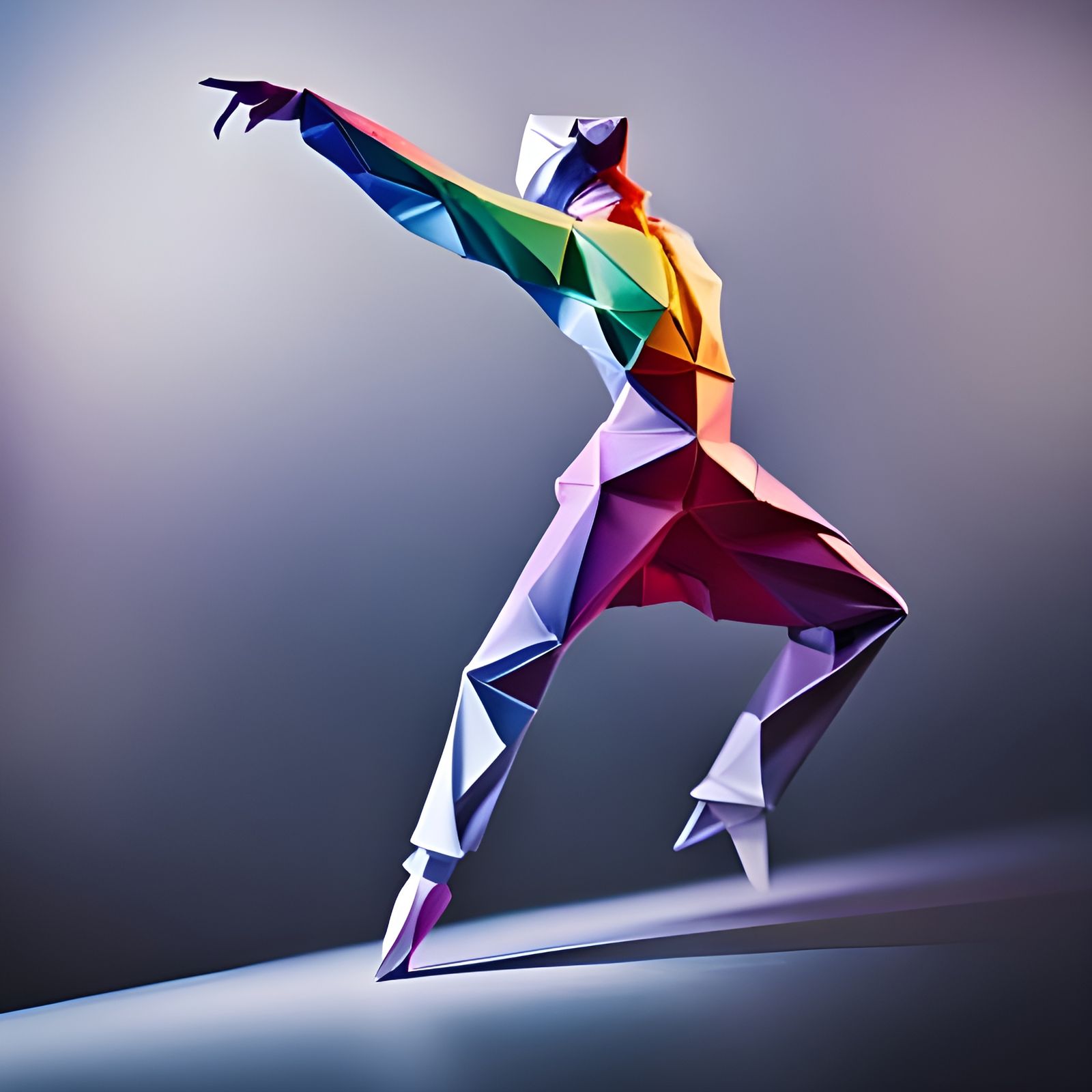 Origami Dancer - AI Generated Artwork - NightCafe Creator