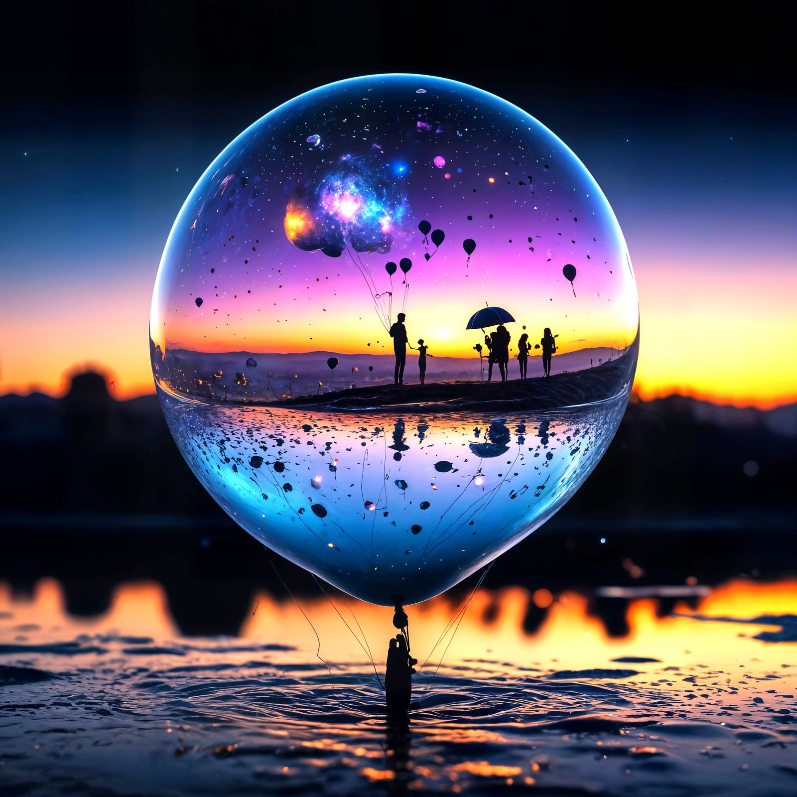 Celestial Water Balloon - Cosmic Balloon Creates Surreal Wa...