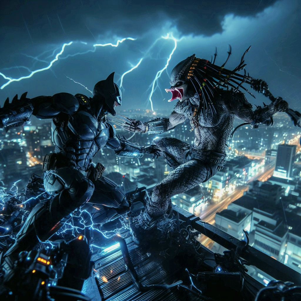 The Dark Knight Meets The Hunter: A DC-Predator Crossover - AI ...
