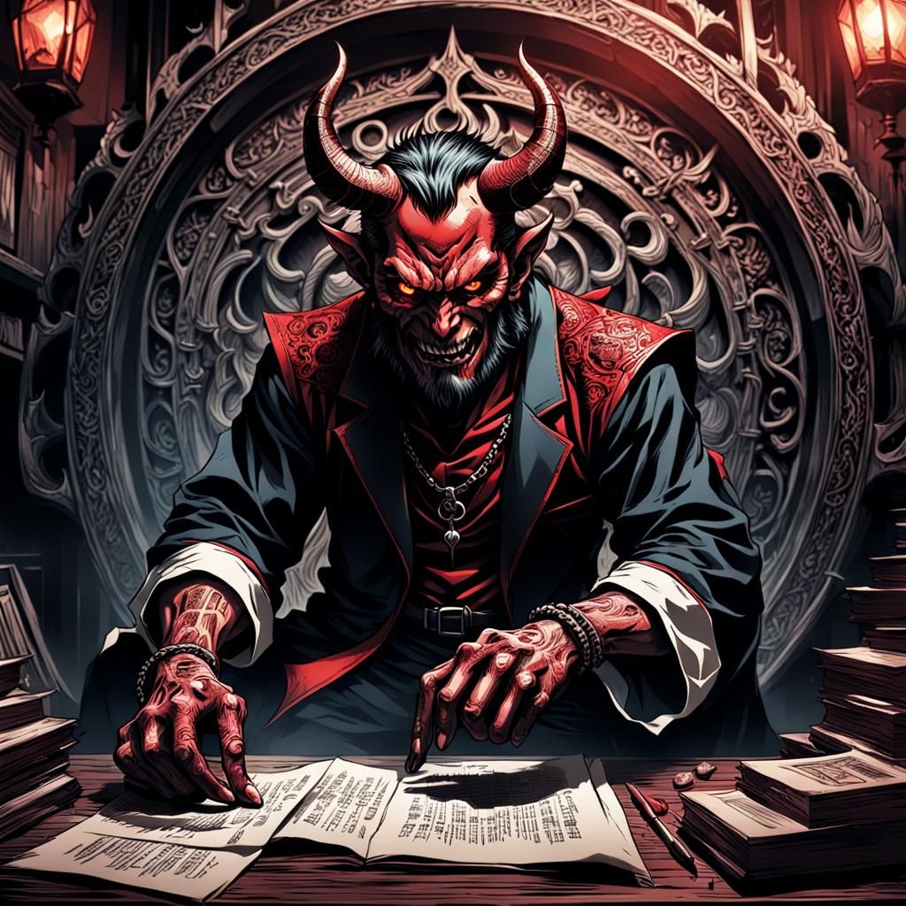 Devil's Contract - AI Generated Artwork - NightCafe Creator