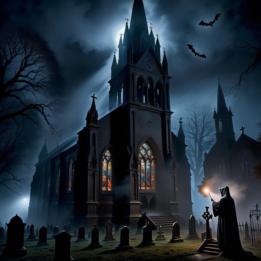 Haunted Church - AI Generated Artwork - NightCafe Creator