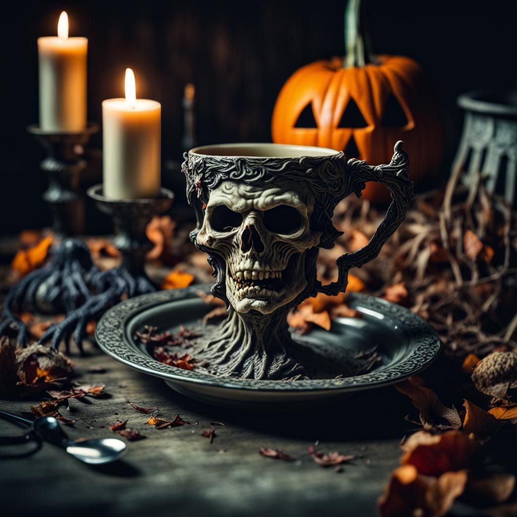 Zombiefied cup - AI Generated Artwork - NightCafe Creator