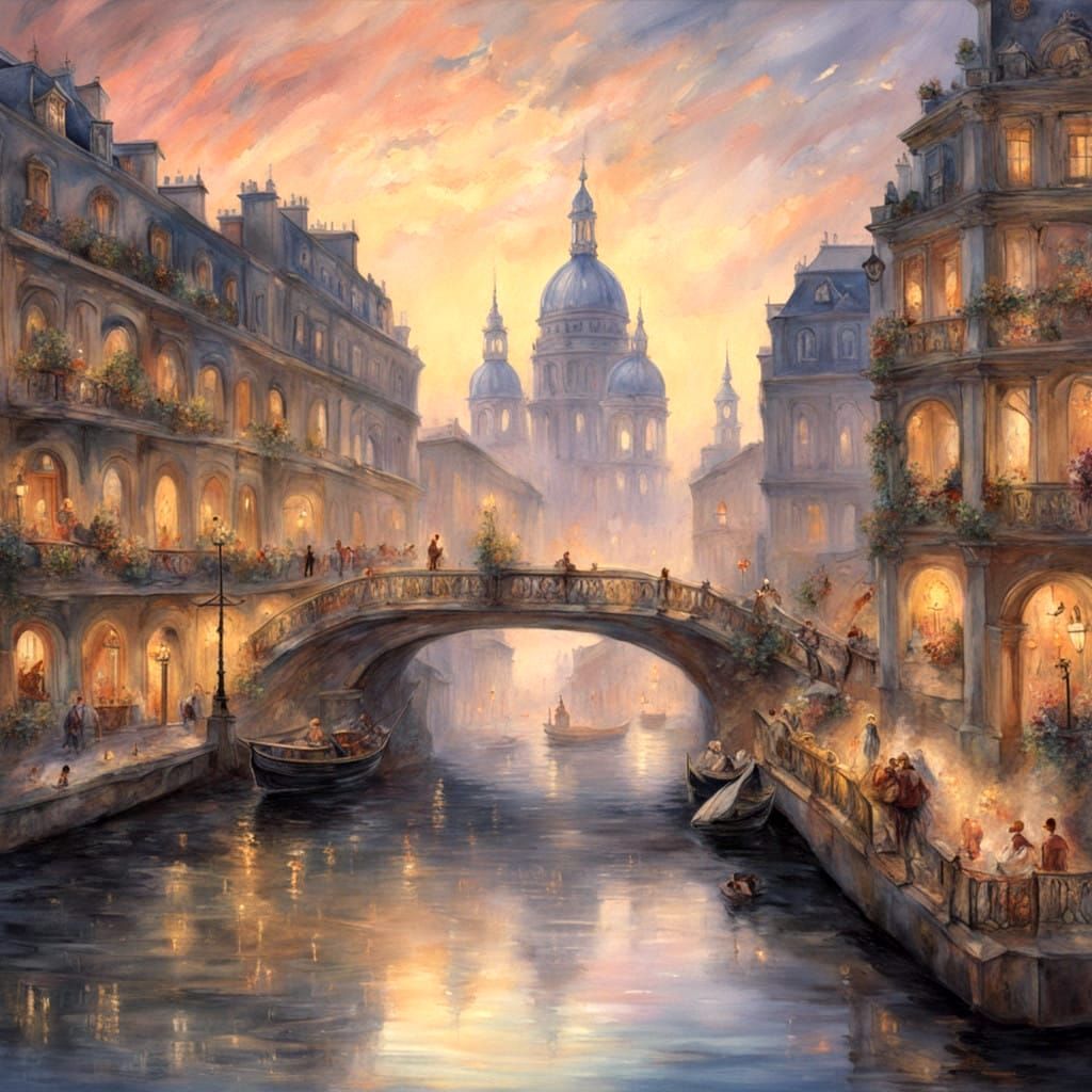 Canal Life During Rococo Era - Canal Life During Rococo Era