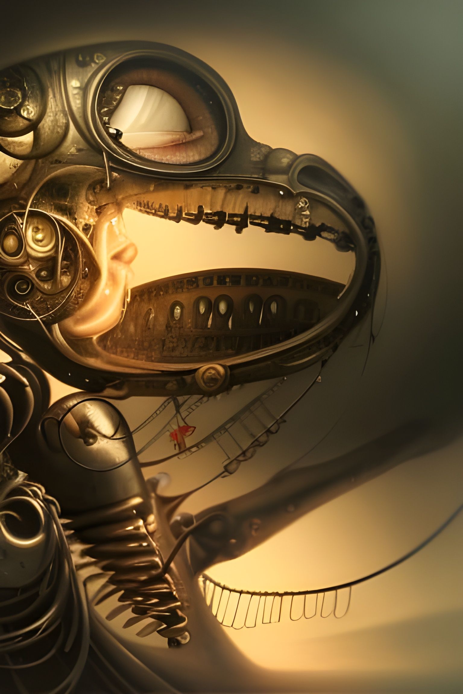 Biomechanical Embryo - AI Generated Artwork - NightCafe Creator