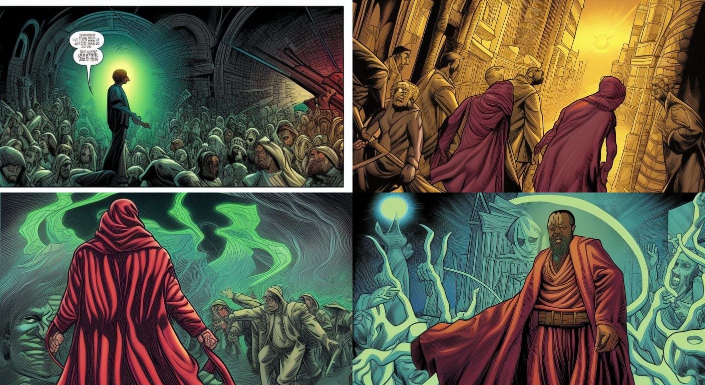 righteous man in prayer walking through the midst of the wicked who are ...