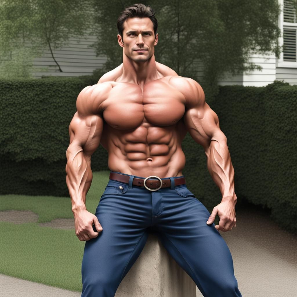 Extremely buff man - AI Generated Artwork - NightCafe Creator