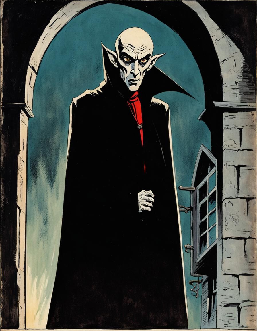 Nosferatu by Don Heck, vintage comic book - AI Generated Artwork ...