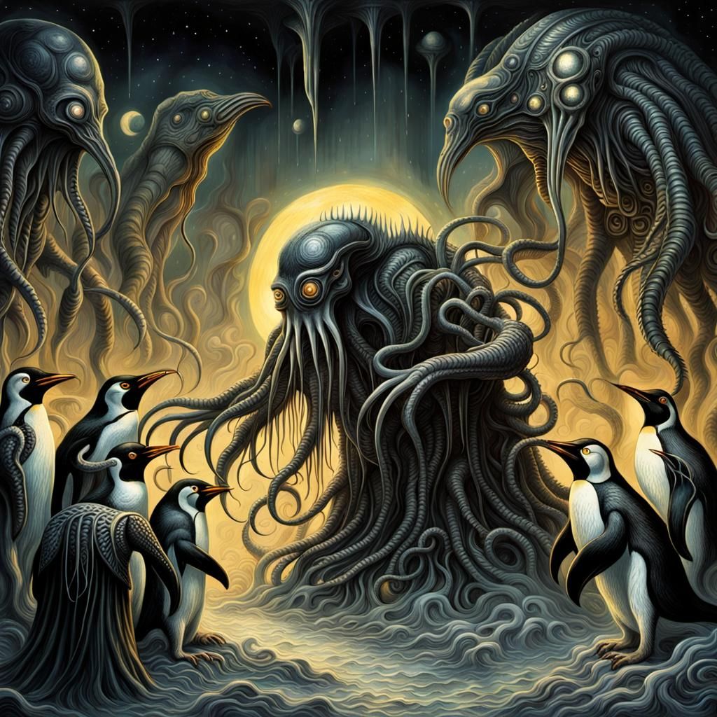 Eldritch Sphenisciform XI - AI Generated Artwork - NightCafe Creator