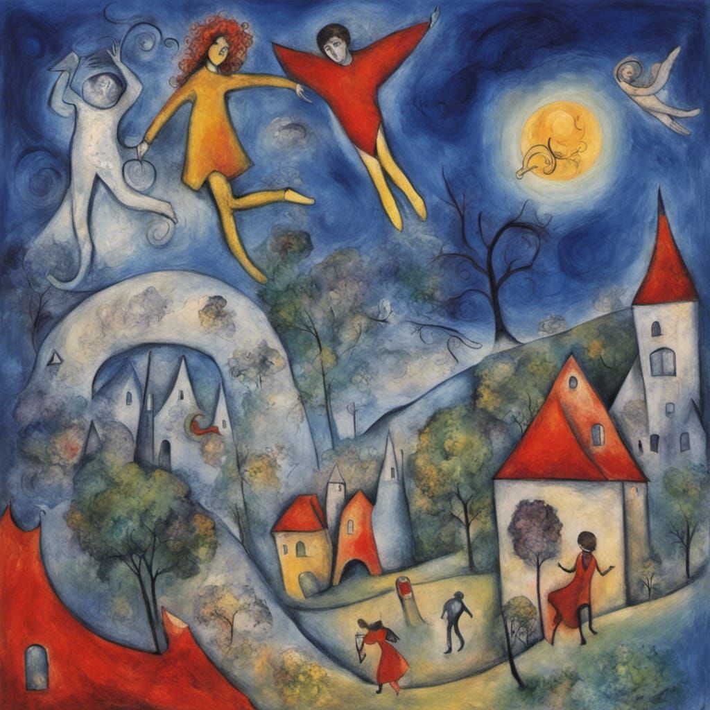 Chagall Fan I - AI Generated Artwork - NightCafe Creator