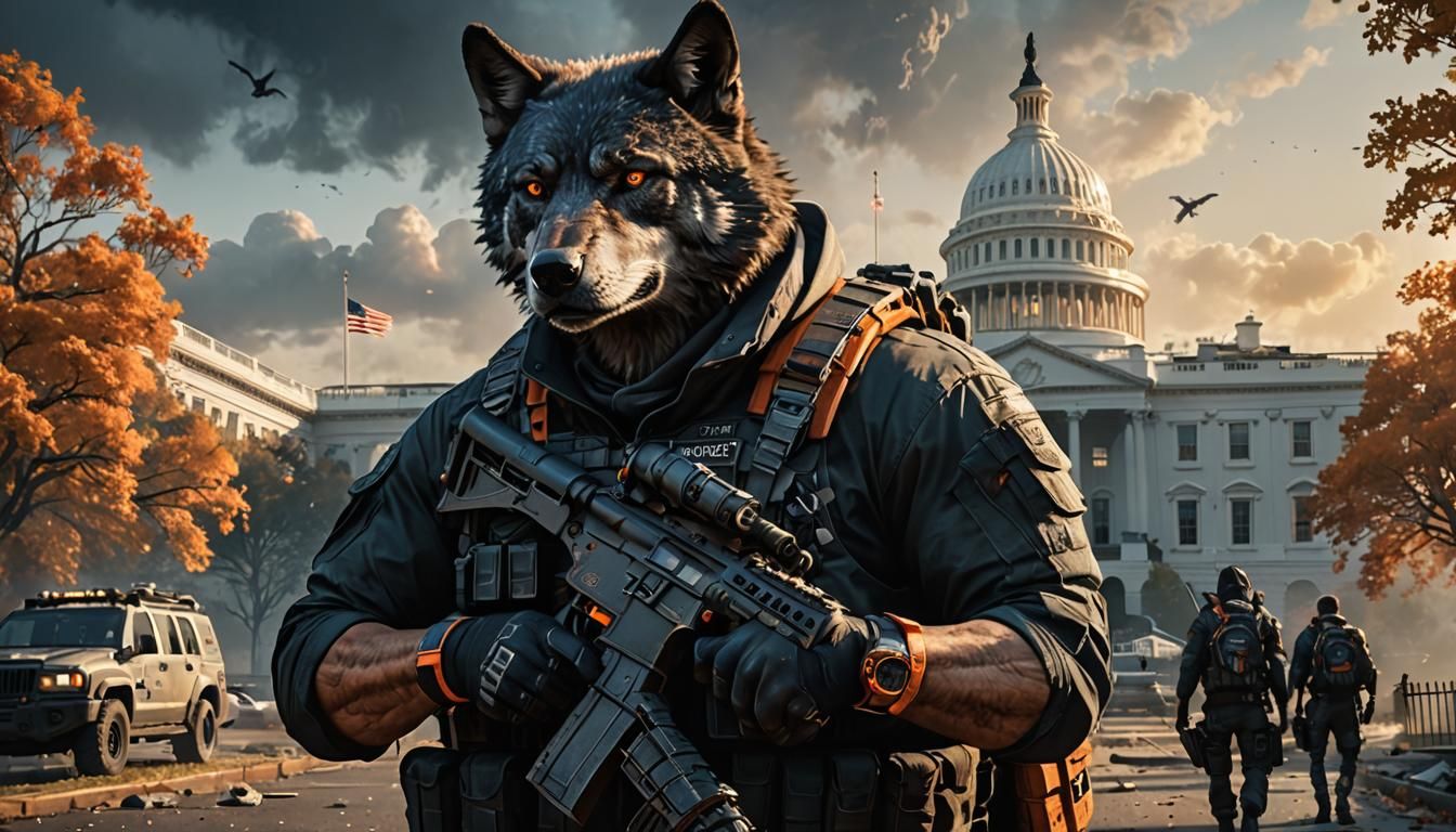 Agent Wolf on the Prowl of the streets in Washington D.C. - AI ...