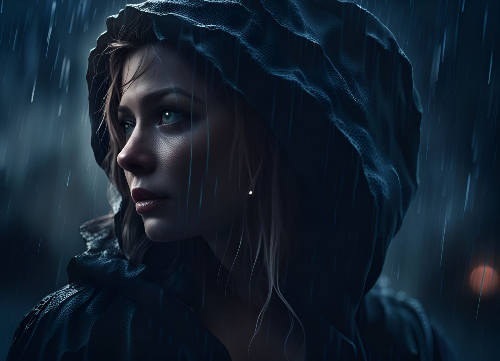 Young lady out at night - AI Generated Artwork - NightCafe Creator