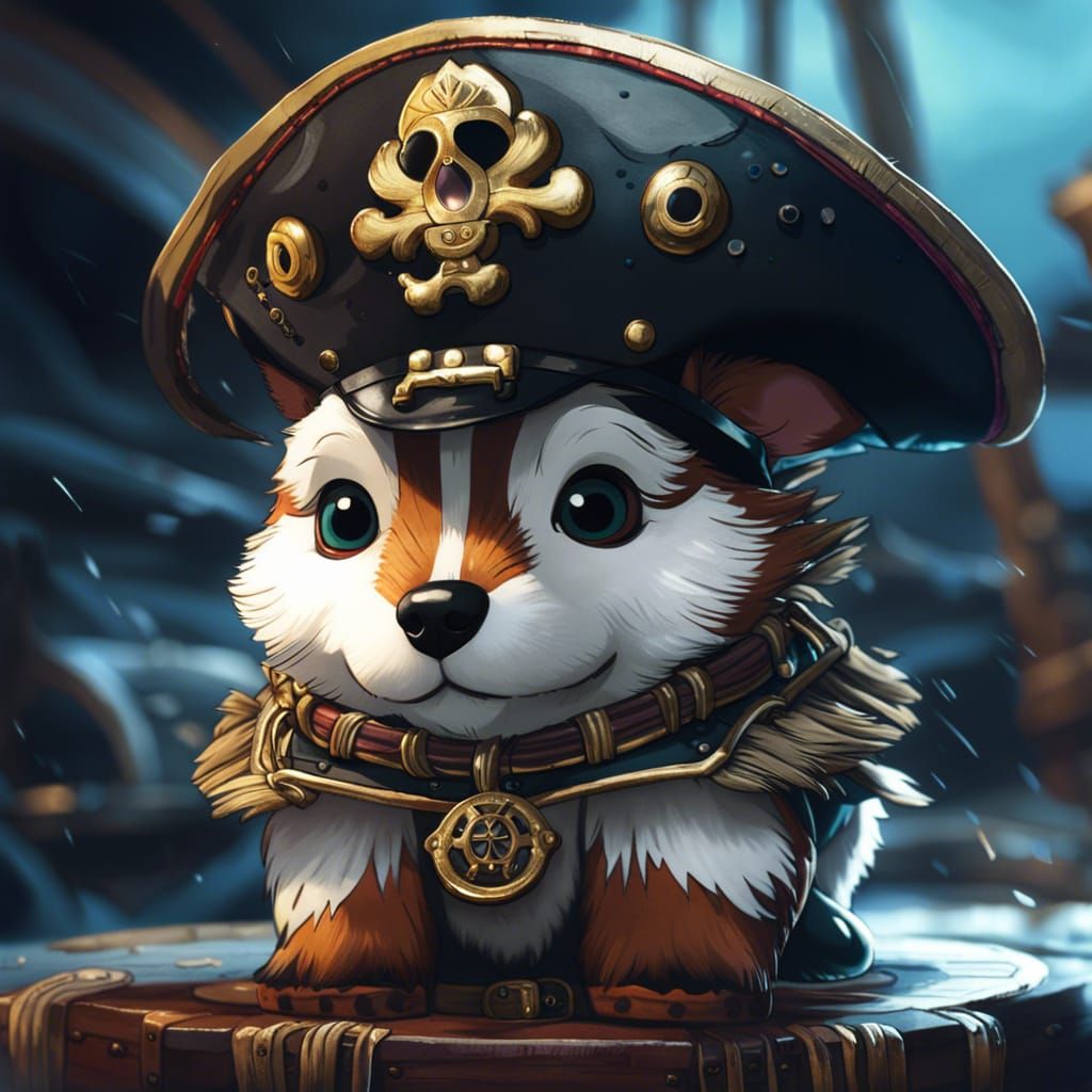 Chibi Corgi Captain - AI Generated Artwork - NightCafe Creator
