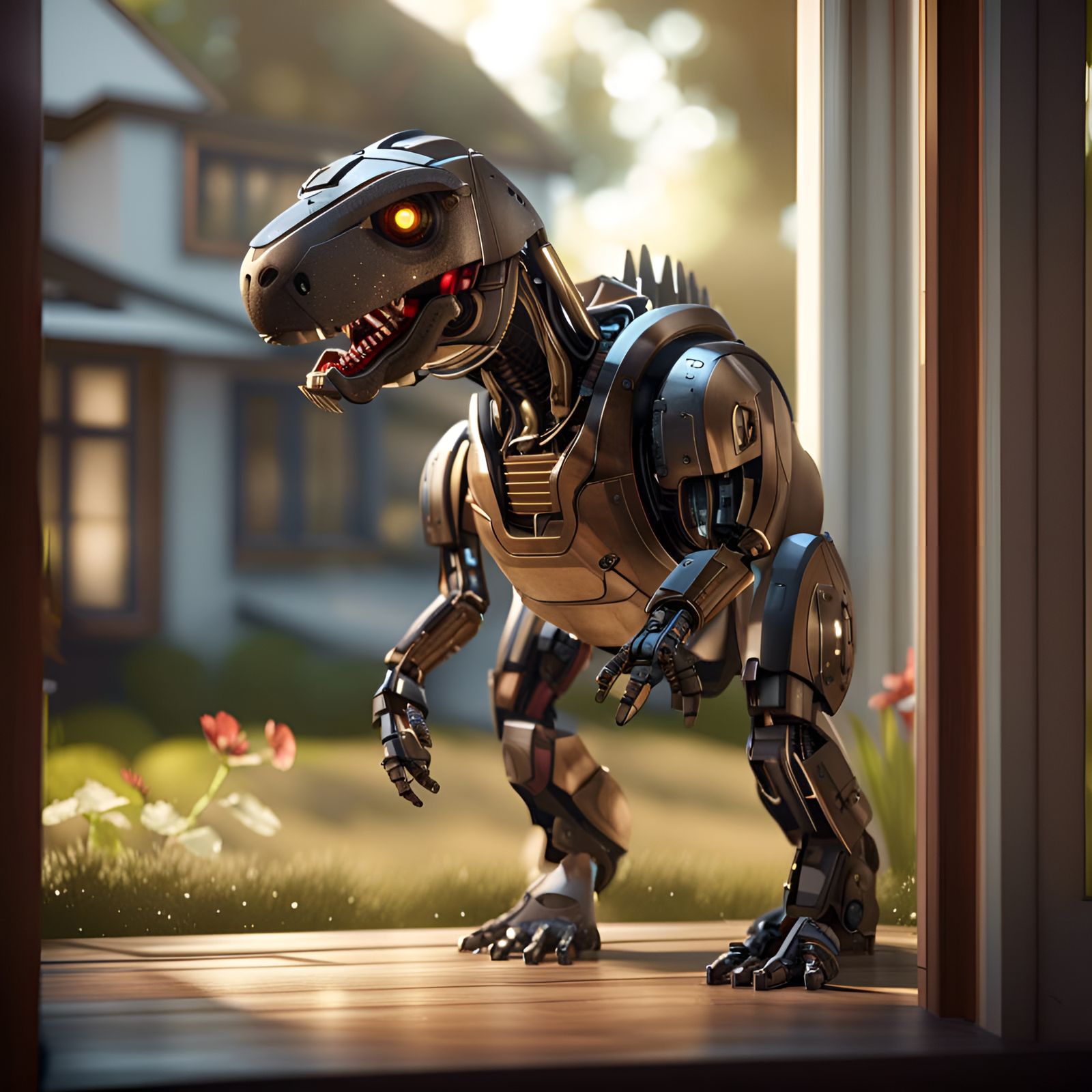 Robo T-Rex! - AI Generated Artwork - NightCafe Creator
