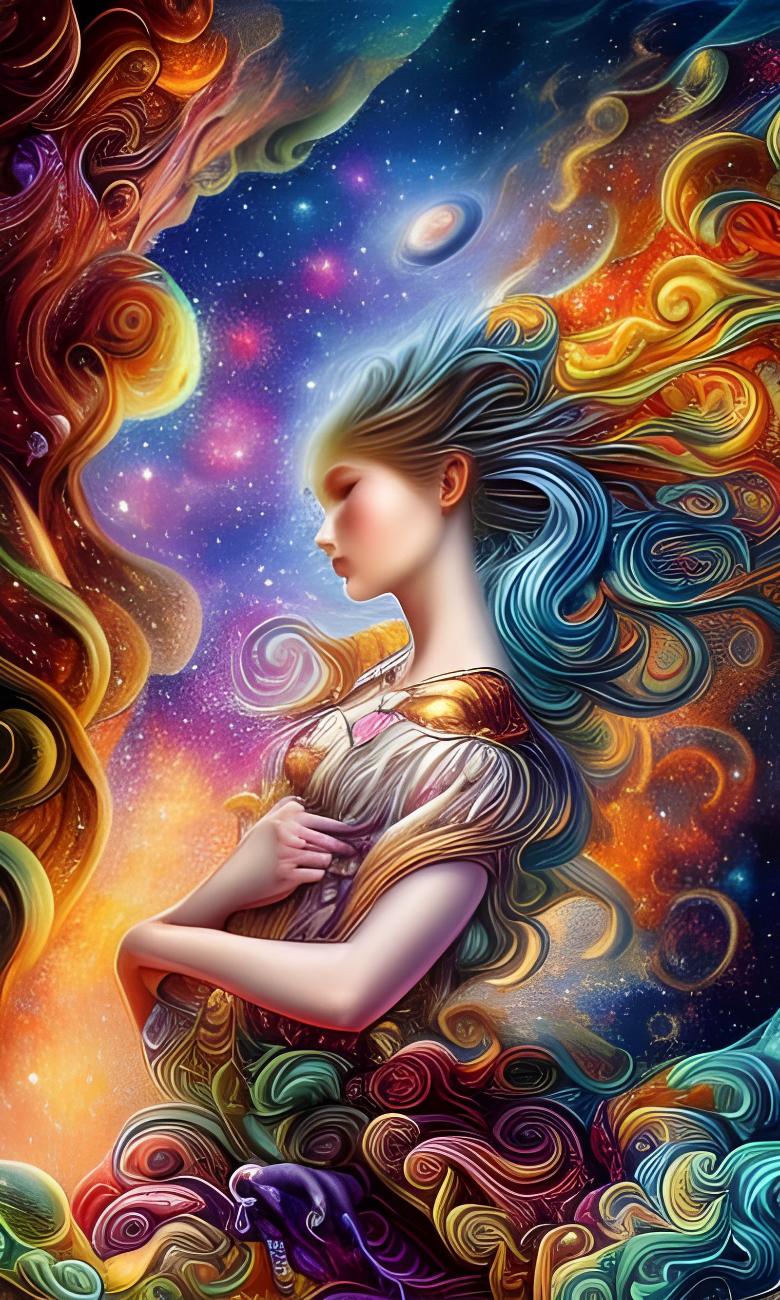 Embracing the universe... - AI Generated Artwork - NightCafe Creator