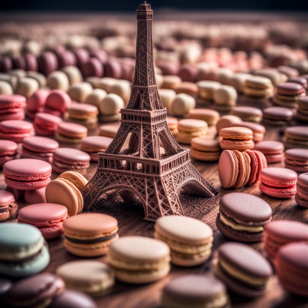 The city of Paris made out of only macaroons - AI Generated Artwork ...