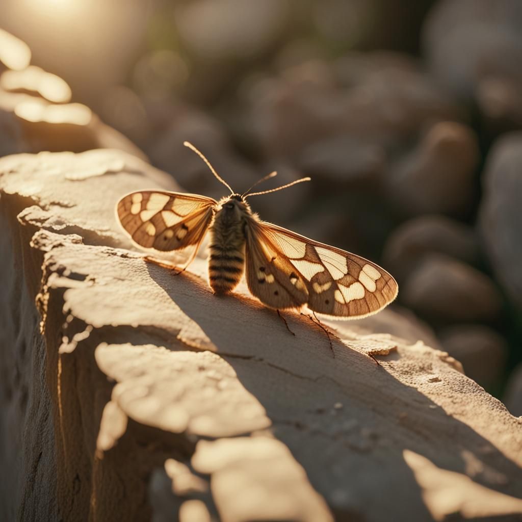 Moth - Ethereal Moth Portrayed in Cinematic Light