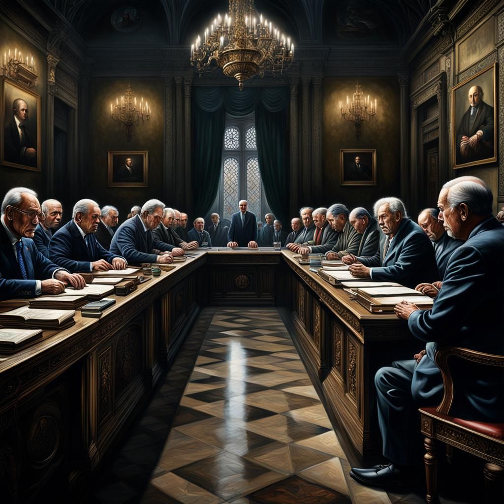 realist painting with chiaroscuro technique of power and hegemony ...