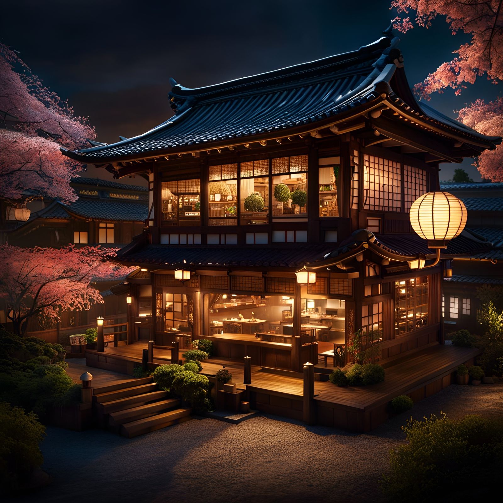 Japanese Cafe - AI Generated Artwork - NightCafe Creator
