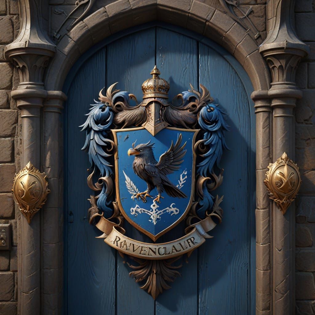 The Ravenclaw house crests from Harry Potter