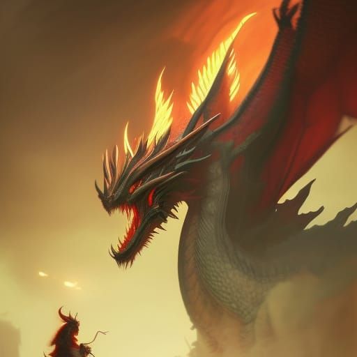 royal elder fire dragon king - AI Generated Artwork - NightCafe Creator