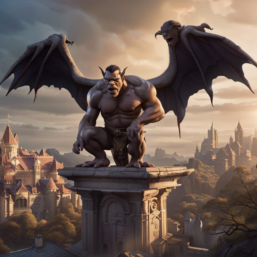 Keith David as Goliath the gargoyle from Disney - AI Generated Artwork ...
