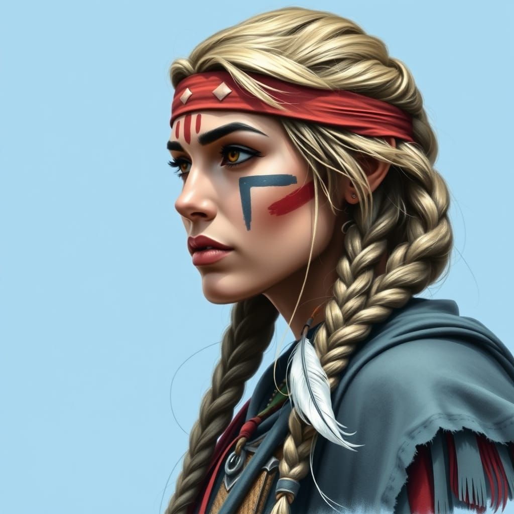 American-Indian warrior - Majestic American-Indian Warrior W...