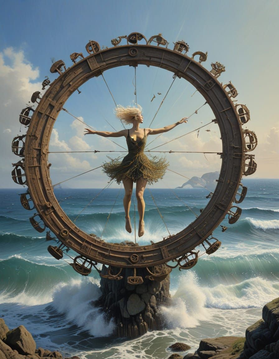 Wheel - Cinematic Wheel in Dendritic Surrealism